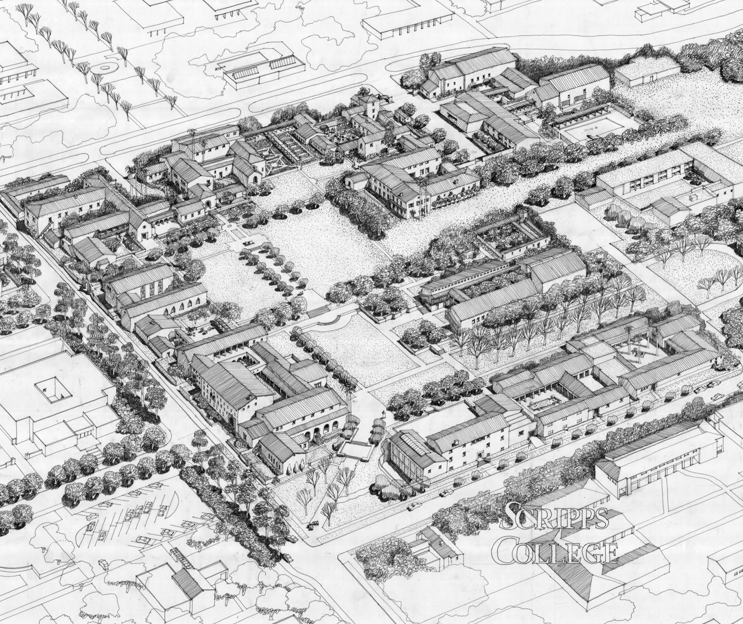 Scripps College Master Plan Moule Polyzoides Architects Urbanists